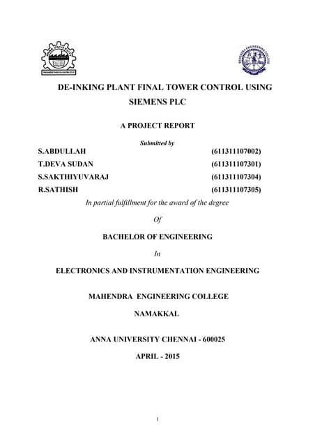 PLC Project Final REV | PDF