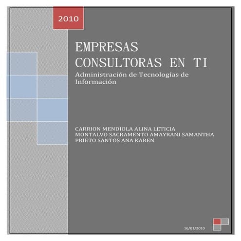 EMPRESAS CONSULTORAS EN TI | PDF