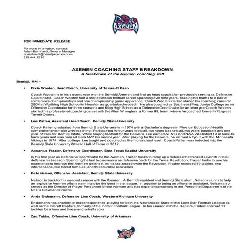 Coaches Breakdown | DOCX | College Football | College Sports