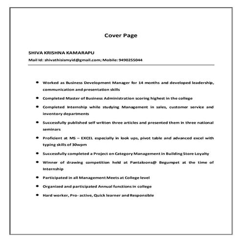 Latest Resume- Shiva | DOCX