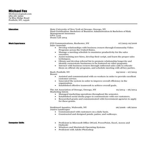 Brian Raymond Resume 8.25.14
