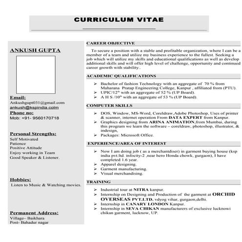 ankush cv | DOC