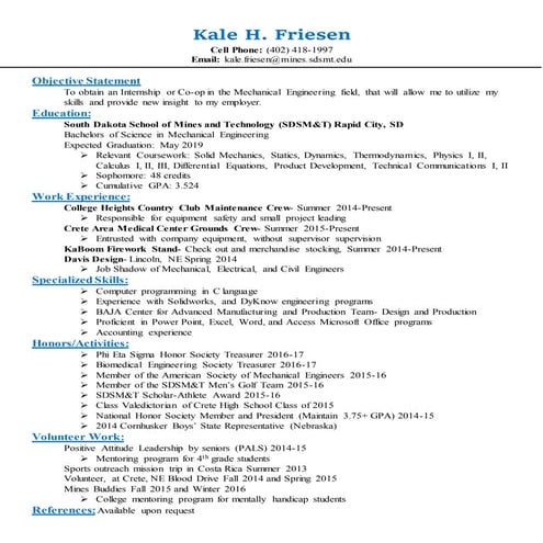 Resume | RTF