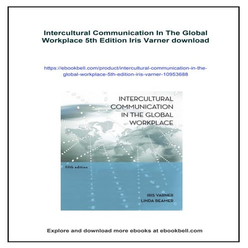Intercultural Communication In The Global Workplace 5th Edition Iris Varner | PDF