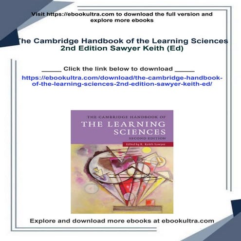 The Cambridge Handbook of the Learning Sciences 2nd Edition Sawyer ...