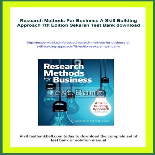 Research Methods For Business A Skill Building Approach 7th Edition ...