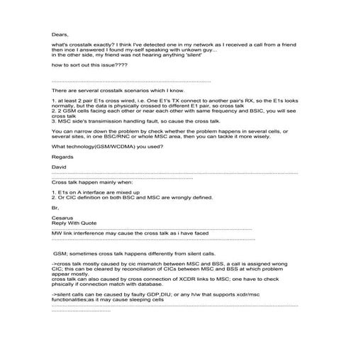 cross talk-discussion | PDF