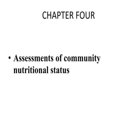 Assessment Of Nutritional Status | PPT