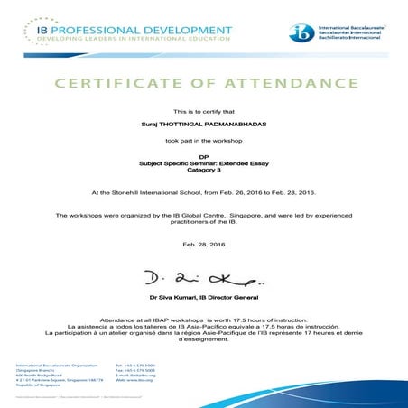 IBAP_certificate_ 2016 | PDF