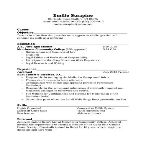 Emilie Surapine-Resume | PDF