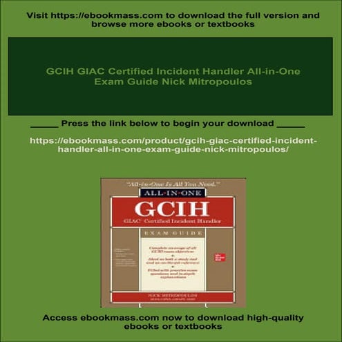 GCIH GIAC Certified Incident Handler All-in-One Exam Guide Nick ...