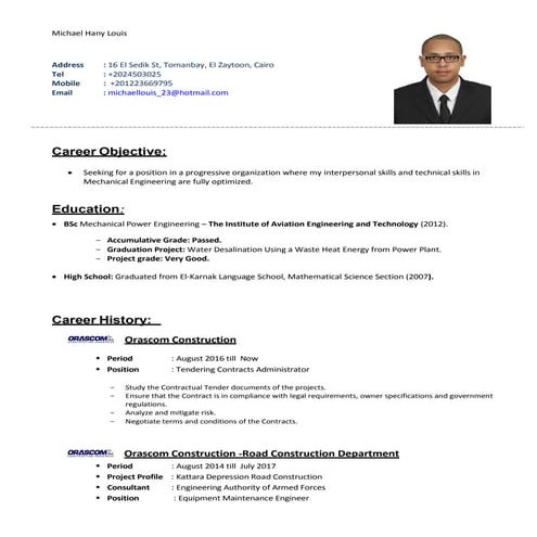 Michael_Hany_louis CV | PDF