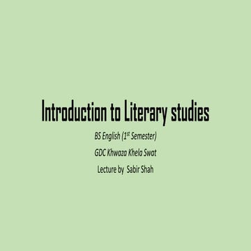LITERATURE (GRADE 9) | PPTX