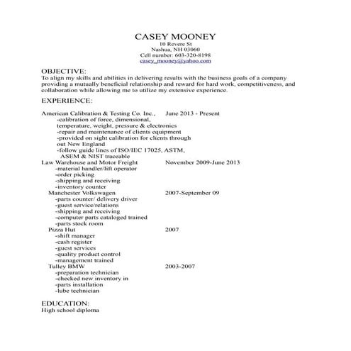 Paden Russell Welder Resume | DOCX