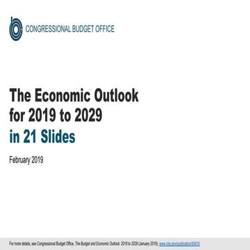 The Economic Outlook for 2019 to 2029 in 21 Slides | PDF
