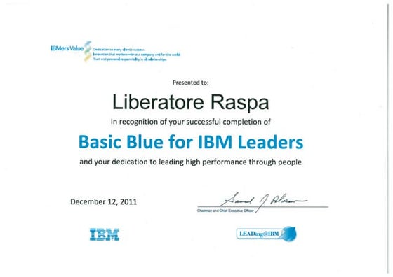 Certification of appreciation IBM | PPT