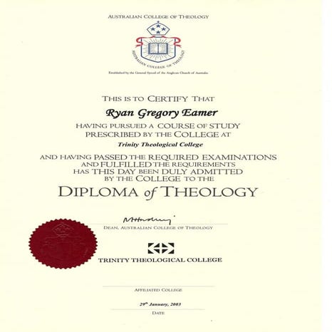 Diploma of Theology0001 | PDF