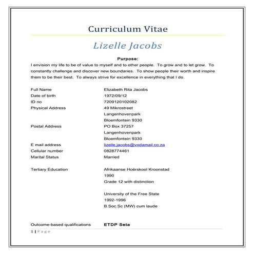 CURRICULUM VITAE. afrikaans docx