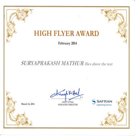 SAFRAN ENGINEERING SERVICES Performance Award_HIGH FLYER | PDF