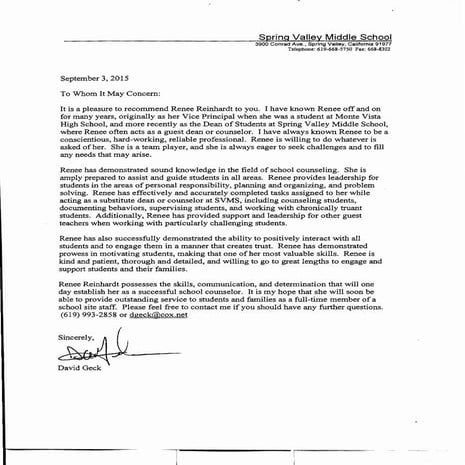 Current letters of rec | PDF