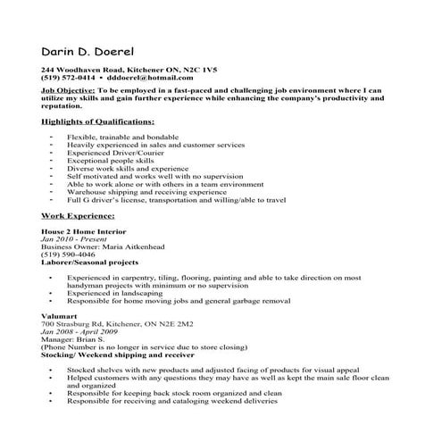 darins resume jun 2016 | PDF