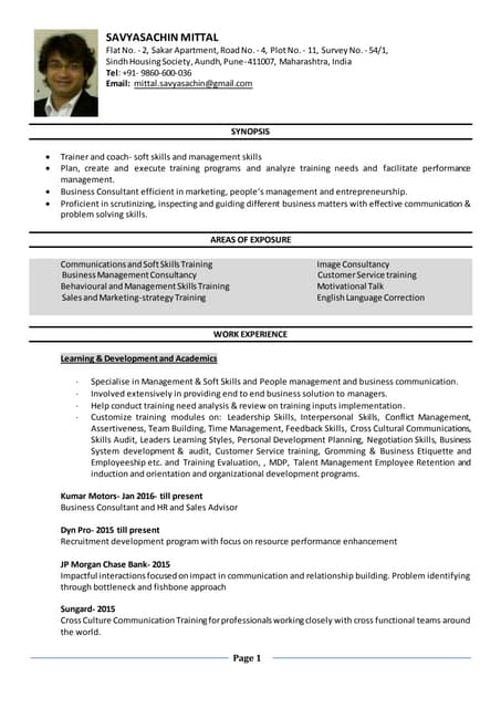 Resume of Suhas Phadnis | DOCX
