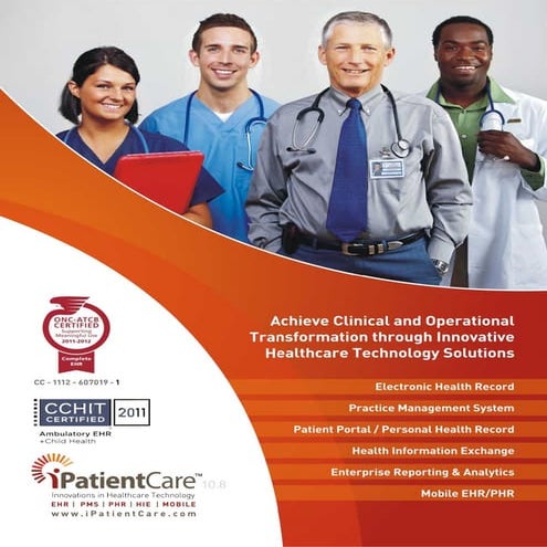 iPatientCare Brochure - Products and Services | PDF