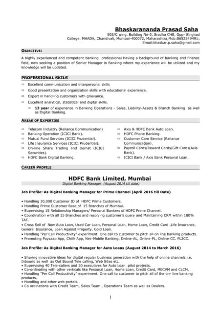 ANVESH NN RESUME | DOC | Business Banking & Finance | Business
