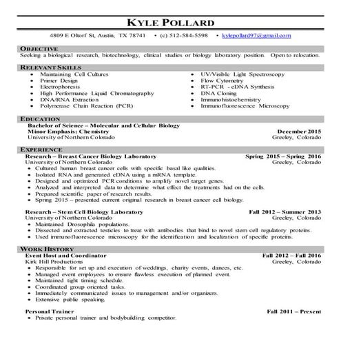 Kyle Pollard Resume | PDF
