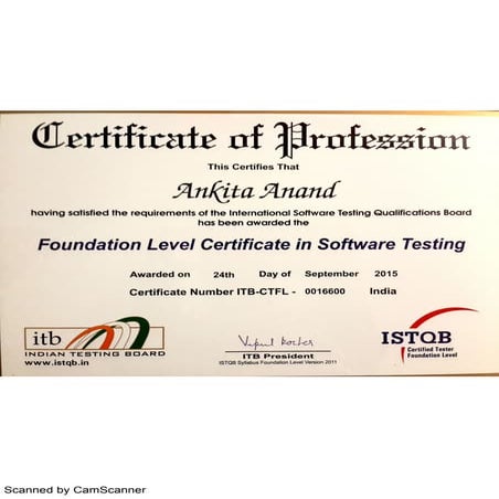 ISTQB_Certificate | PDF