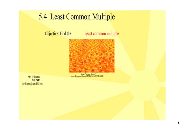 Least common multiple | PPTX