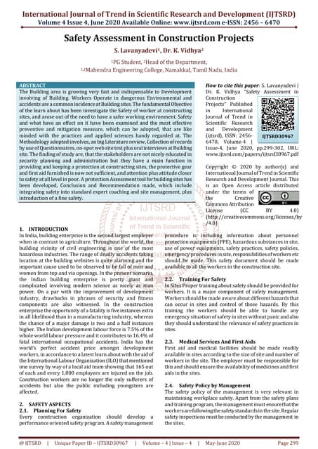 IRJET- A Study on Labour Safety in Construction Industry | PDF