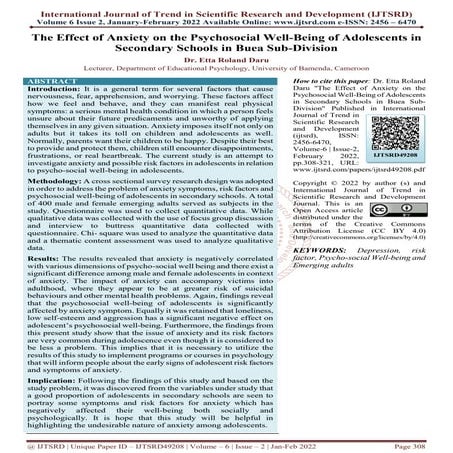 Assessment of anxiety markers in schoolchildren in a distance learning ...