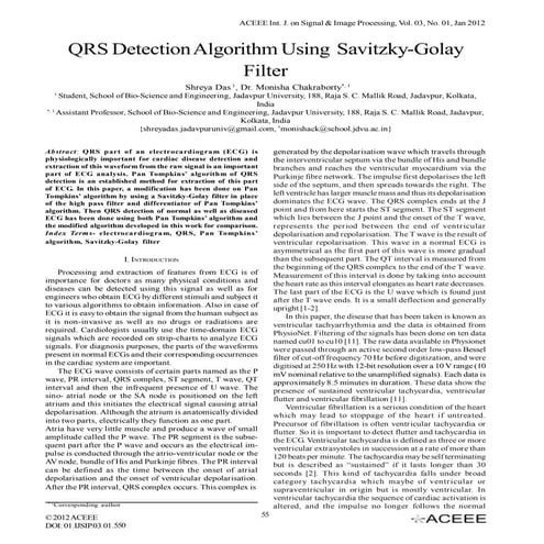 Qrs Detection Algorithm Using Savitzky Golay Filter Pdf 0322