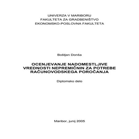 Diplomska naloga - Boštjan Donša | PDF