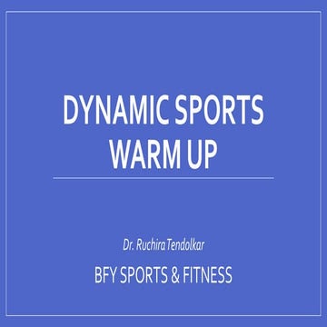 DYNAMIC SPORTS WARM UP | PPT