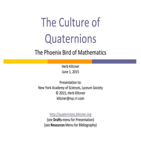 Quaternions - Phoenix Bird presentation, v23 | PDF