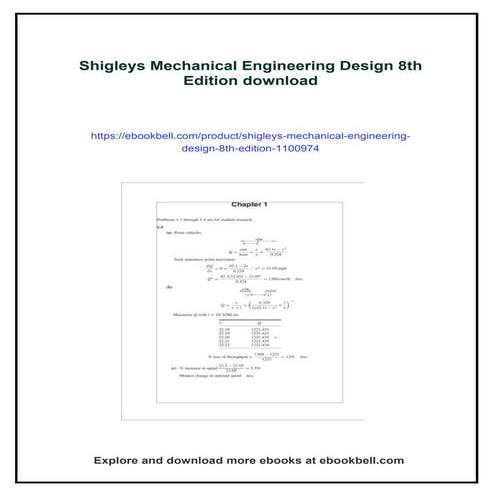 Shigleys Mechanical Engineering Design 8th Edition | PDF