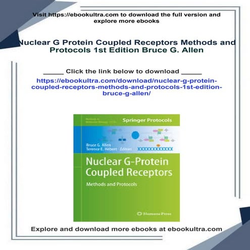 Nuclear G Protein Coupled Receptors Methods and Protocols 1st Edition Bruce G. Allen | PDF