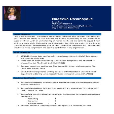 nadeeka cv 2015 | DOCX