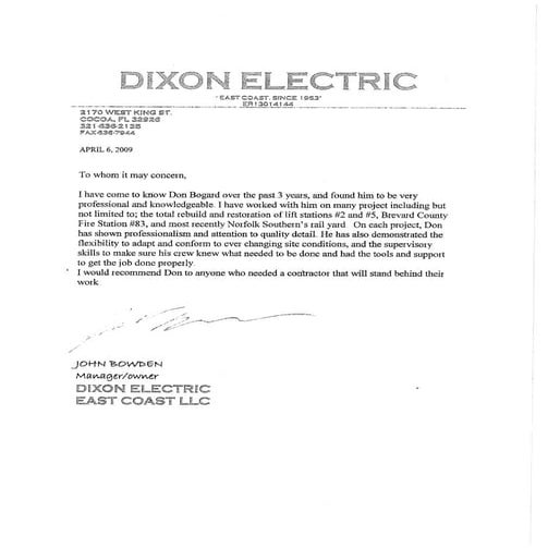 Dixon Electric[1] | PDF