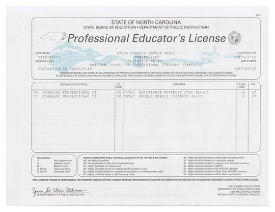 Amy Meador Teacher License | PPT