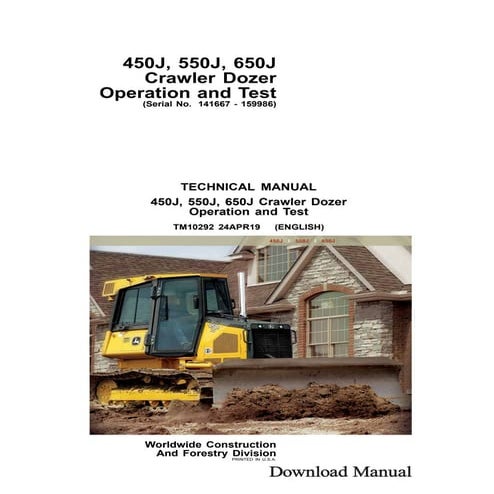 550J Crawler Dozer Operation and Test Manual | PDF