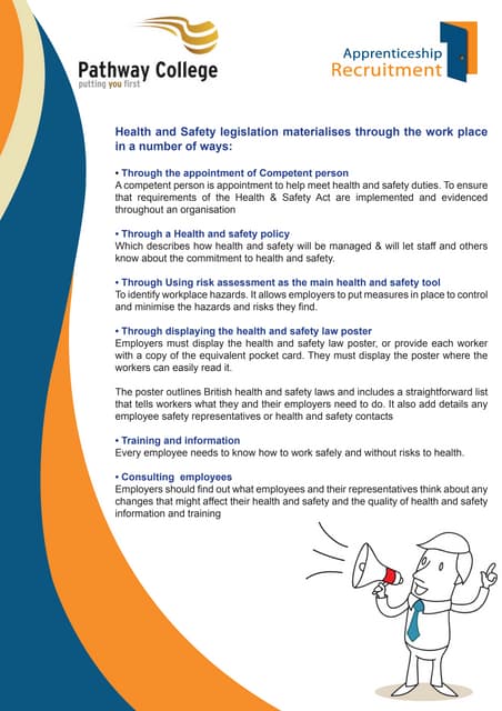 Health and Safety legislation for Employers and Employees - A guide by ...