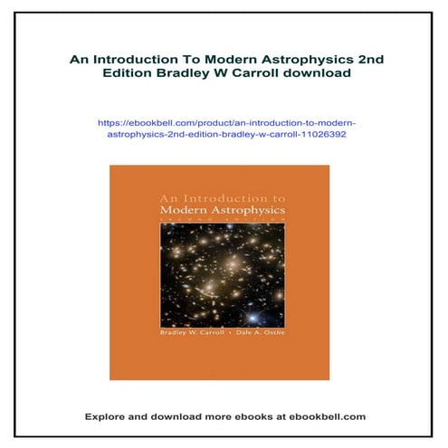 An Introduction To Modern Astrophysics 2nd Edition Bradley W Carroll | PDF