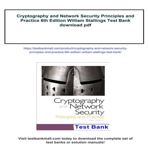 Cryptography and Network Security Principles and Practice 6th Edition ...