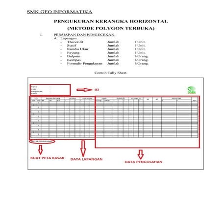 Pengukuran poligon tertutup | DOCX