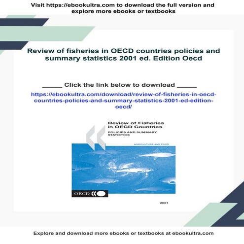Review of fisheries in OECD countries policies and summary statistics 2001 ed. Edition Oecd | PDF