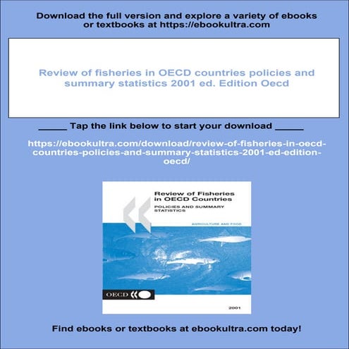 Review of fisheries in OECD countries policies and summary statistics 2001 ed. Edition Oecd | PDF