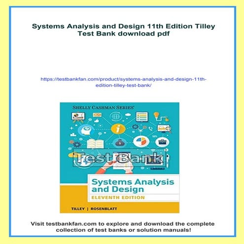 Systems Analysis and Design 11th Edition Tilley Test Bank | PDF